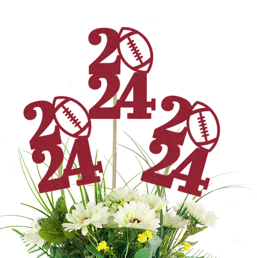 2024 Football Centerpiece Picks Class of 2024 Graduation Party Decor ...