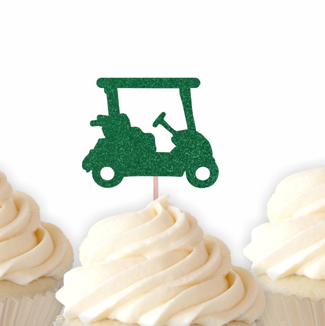 Golf Cart Cupcake Toppers - Golf Theme, Birthday Party, Golfing Theme ...