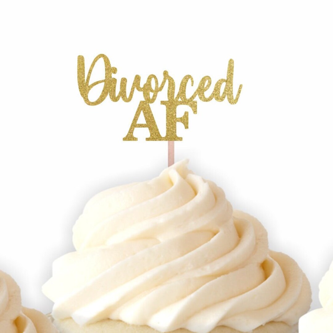 Divorced AF Cupcake Toppers, Divorce Party Decorations, Break up Party ...