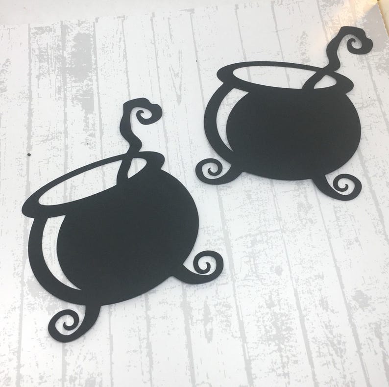 Witch Cauldron Die Cut 4" Halloween Party Place Cards - Table Decor ...