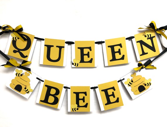 Queen Bee First Birthday Banner Baby Shower Party - Etsy