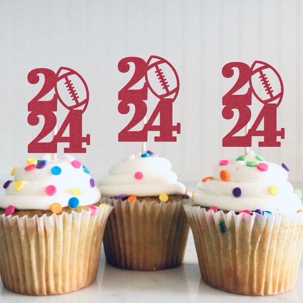 Football Player Cupcake Toppers - Etsy