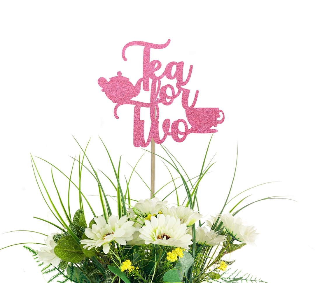 Tea Party Centerpiece Picks - Tea for Two Birthday Party Table ...