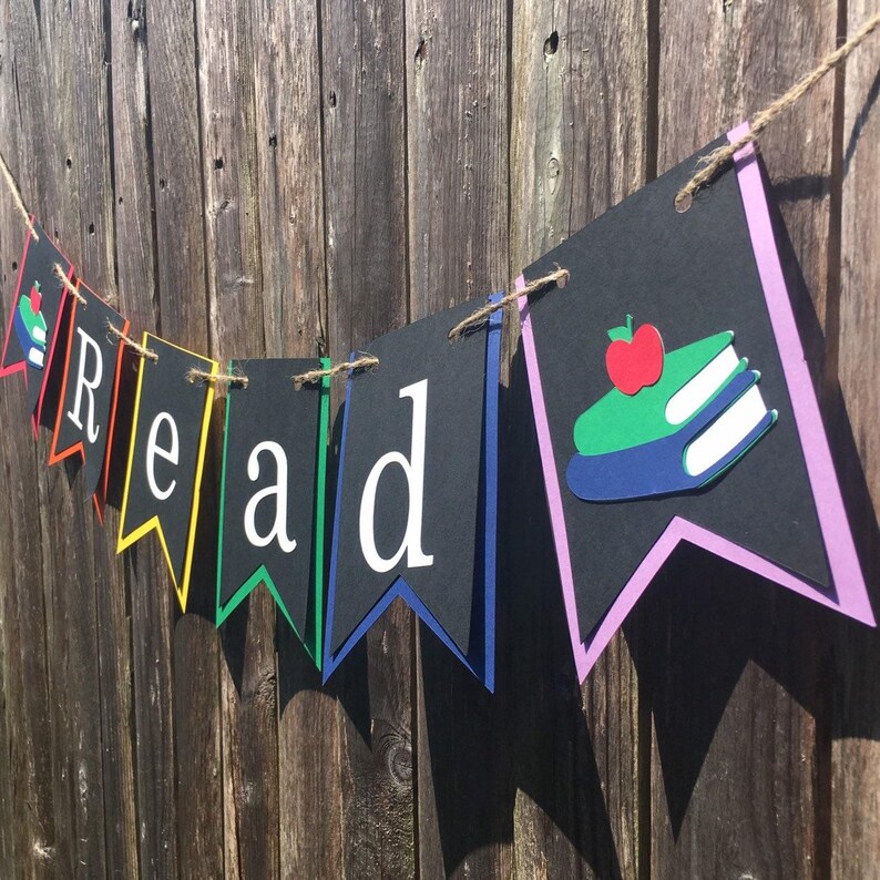 Read Classroom Banner - Library Sign, Teacher Gift, Bulletin Board ...