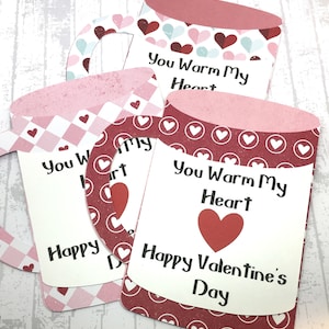 Valentine's Day Hot Cocoa Mug - Pocket Card, Class Valentine, Valentine ...