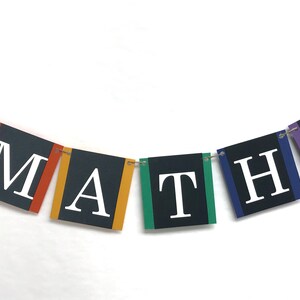 Math Banner Classroom Decor - Back to School - Teacher Classroom Sign ...