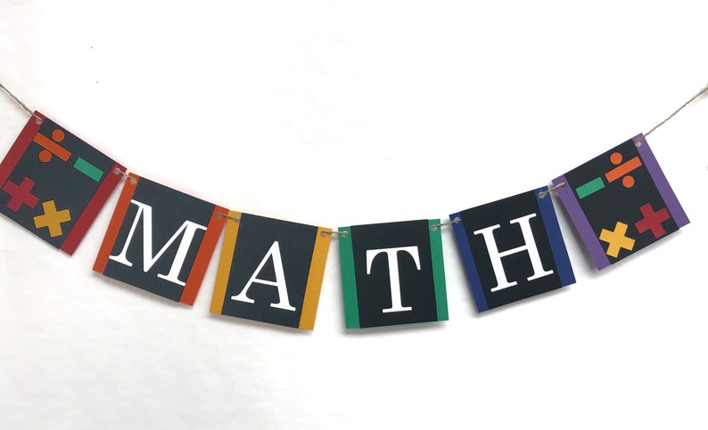 Math Banner Classroom Decor Back to School Teacher | Etsy