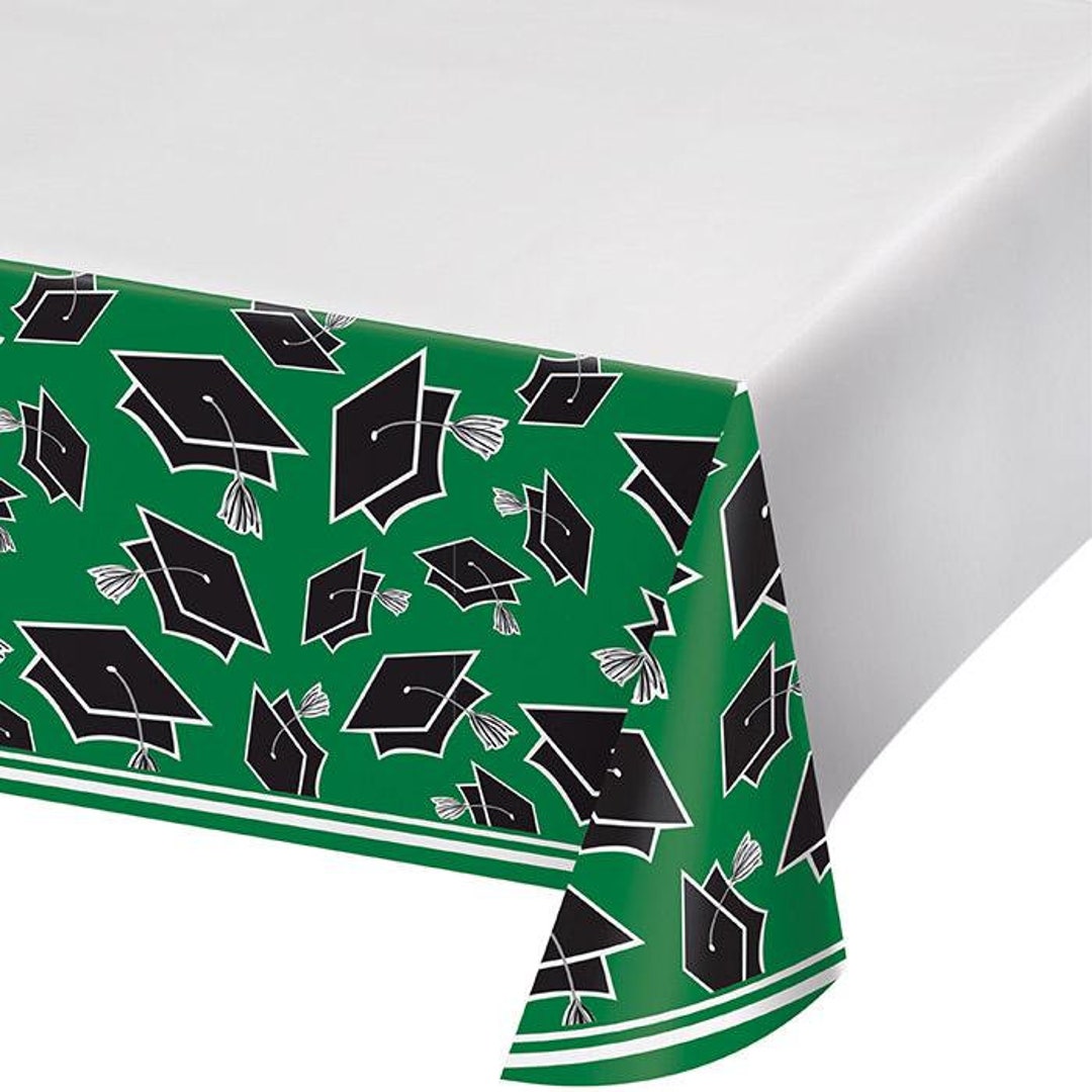 Green Graduation Party Table Cover College Graduation - Etsy