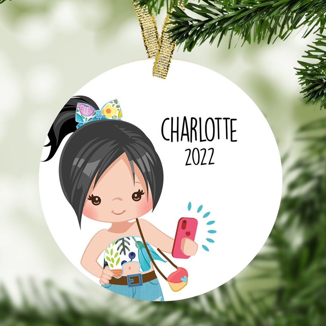 Selfie Christmas Ornament, Teen Ornament, Personalized Gift, Cell Phone ...