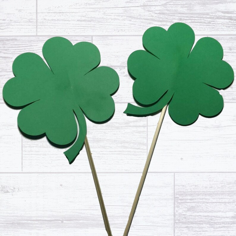 Shamrock Centerpiece Picks 3 Pc Set St Patrick's Day - Etsy