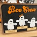 Boo Crew Personalized Family Halloween Sign, Family of Ghosts ...