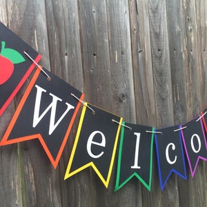 Welcome Banner, Classroom Decoration, Back to School Sign, Teacher Gift ...