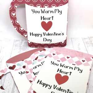 Valentine's Day Hot Cocoa Mug - Pocket Card, Class Valentine, Valentine ...