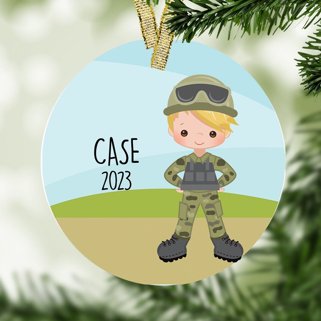 Military Christmas Ornament Keepsake Ornament, Soldier Ornament ...
