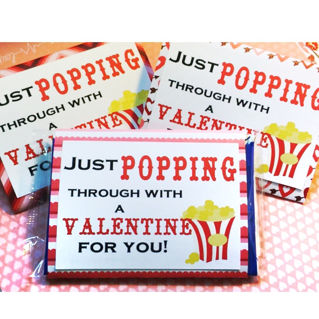 Valentine's Day Popcorn Wrappers - Personalized Wrappers, Valentine for ...