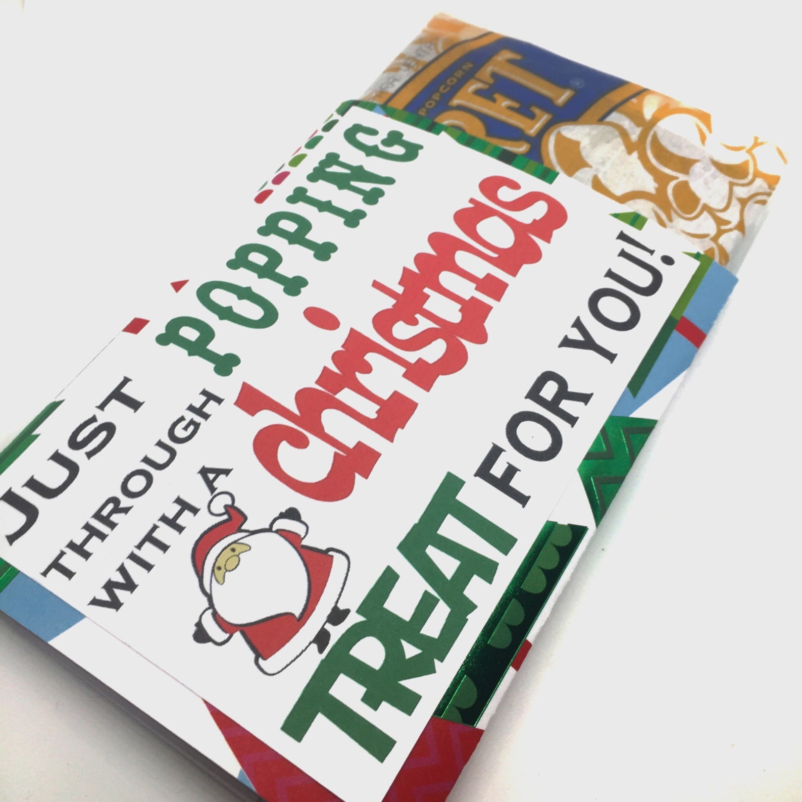 Christmas Popcorn Wrappers Microwave Popcorn Party Favors - Etsy