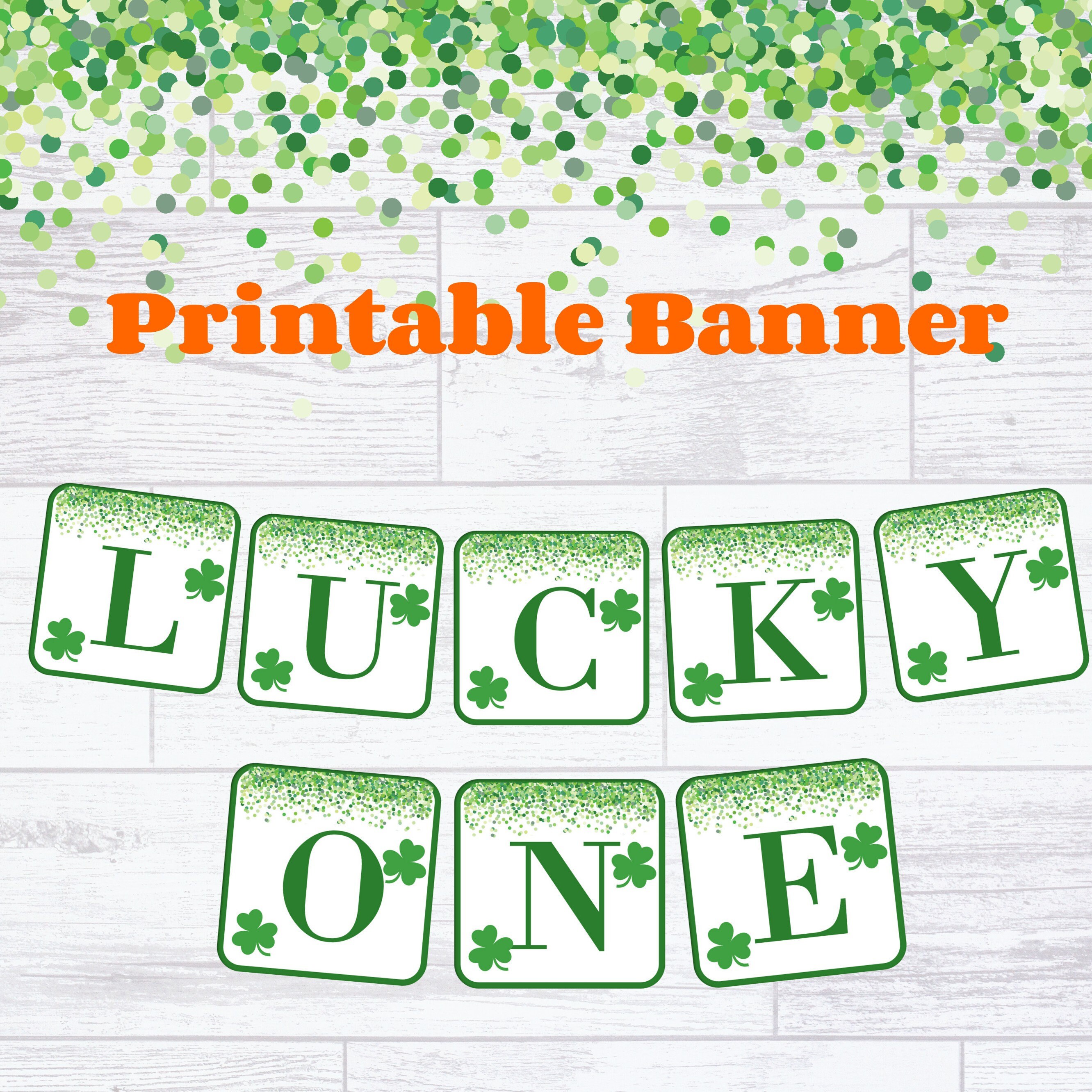 Printable Lucky One Banner Instant Digital Download First | Etsy