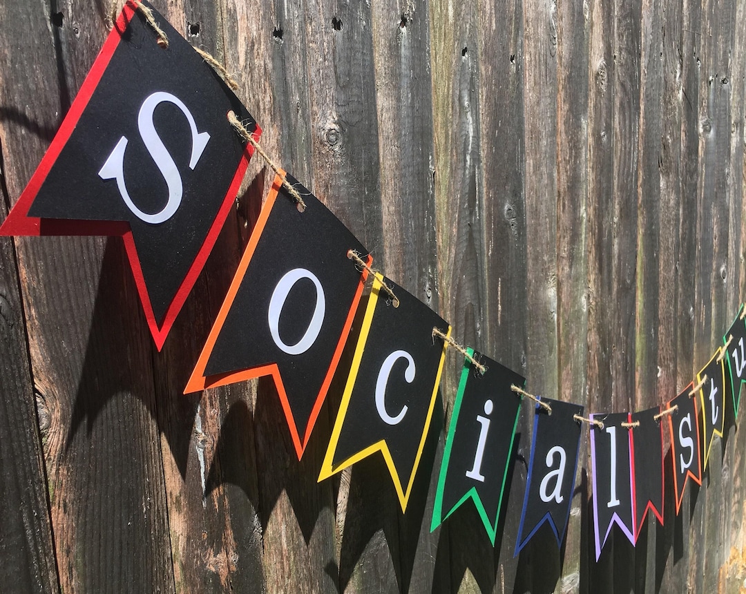 Social Studies Banner, Classroom Decor - Back to School, Teacher Sign ...
