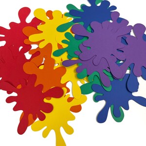 Art Party Die Cuts - Art Birthday Party, Paint Splatter, Baby Shower ...