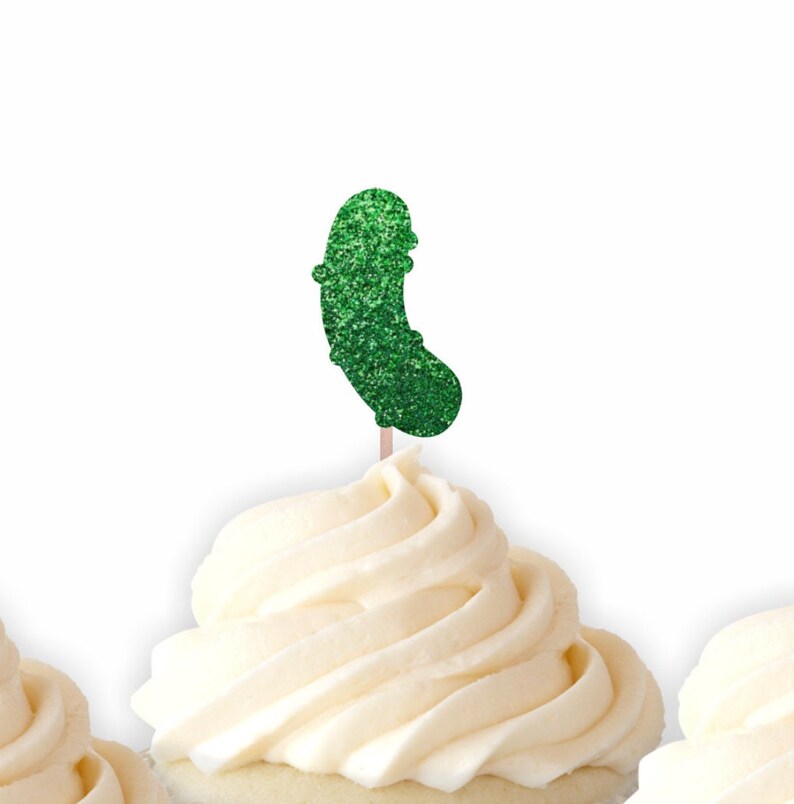 Pickle Cupcake Toppers Pickle Party Decorations Big Dill - Etsy