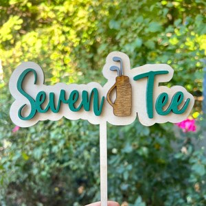 Seven Tee Wood Cake Topper, Golf 70th Birthday Cake Topper, Birthday ...