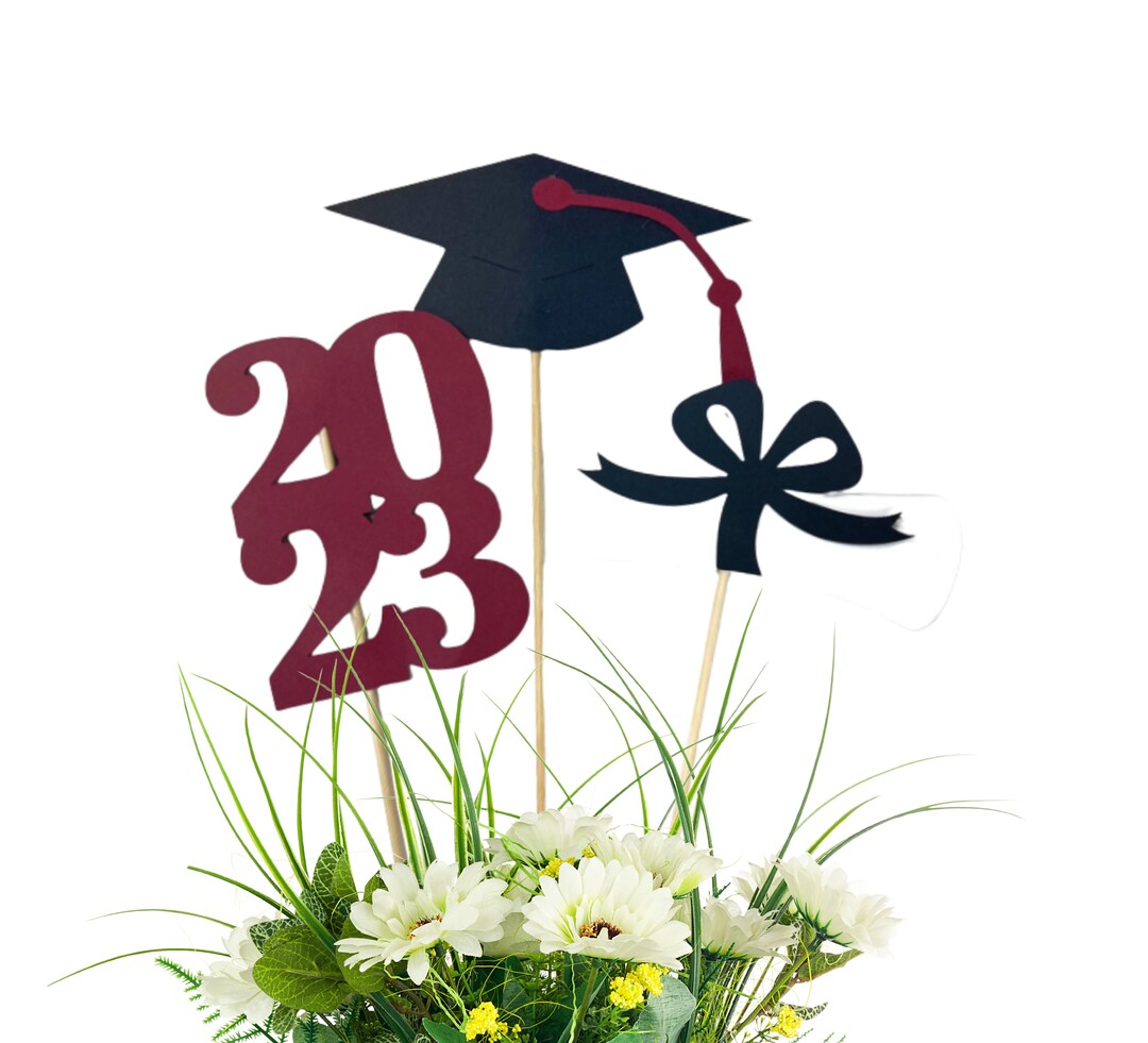 Graduation Party Centerpiece Picks 3 Piece Table Decorations - Etsy