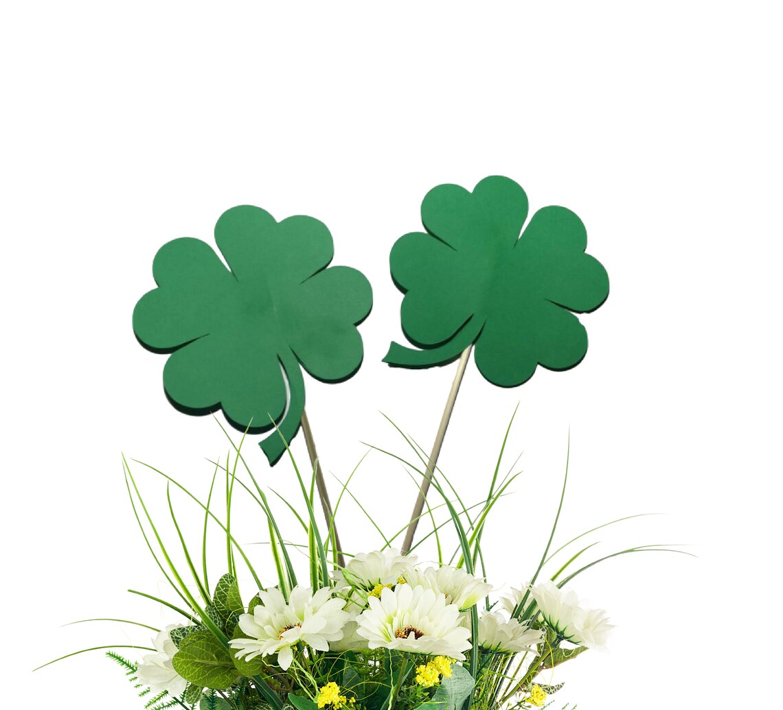 Shamrock Centerpiece Picks 3 Pc Set St Patrick's Day - Etsy
