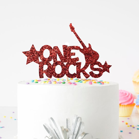Rock Star Birthday Cake Toppers