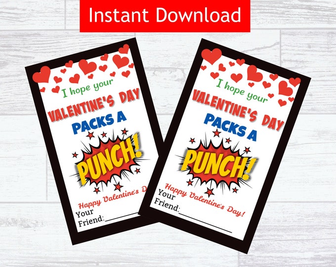 Kid Valentine Card Balloon Valentine Punch Valentine Classroom ...
