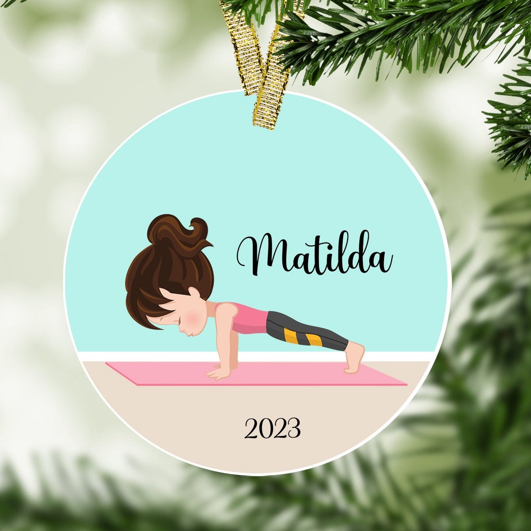 Yoga Christmas Ornament - Fitness Ornament, Personalized Gift, Yoga ...