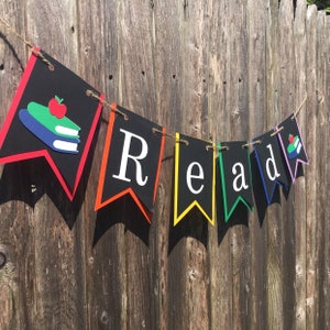 Read Classroom Banner Library Sign, Teacher Gift, Bulletin Board ...