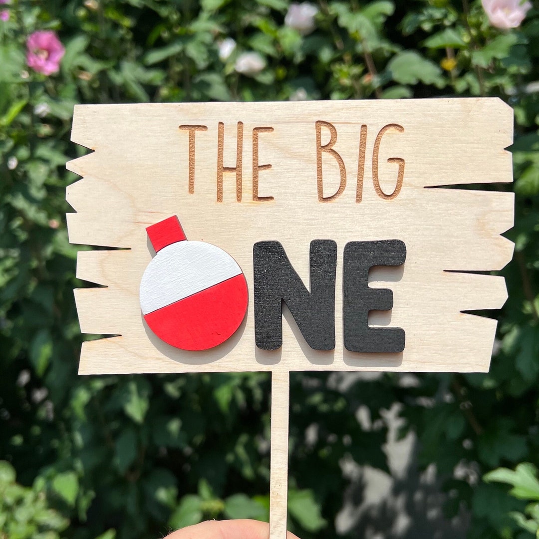 The Big One Fishing Cake Topper - Bobber One First Birthday Party, Fish ...