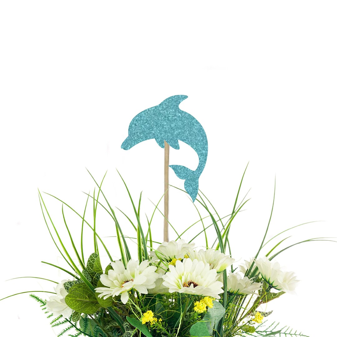 Dolphin Centerpiece Picks, Ocean Party Decor, Birthday Party, Under the ...