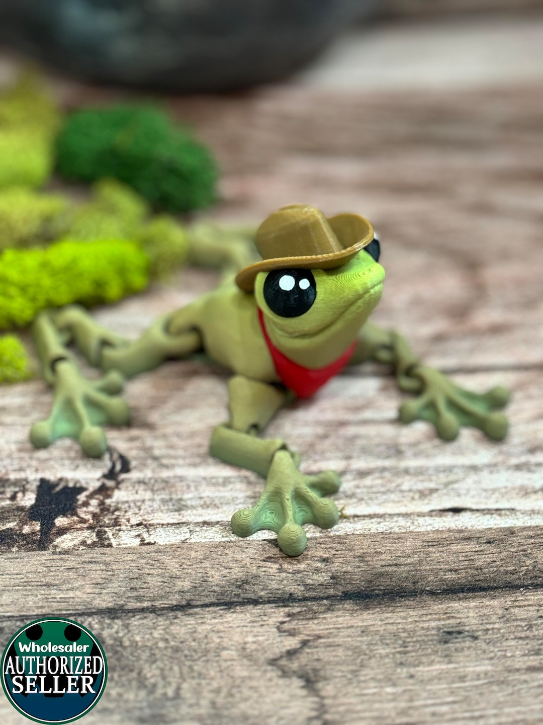 3D Printed Cinderwing Articulated Cowboy Frog - Fidget Frog - Display ...