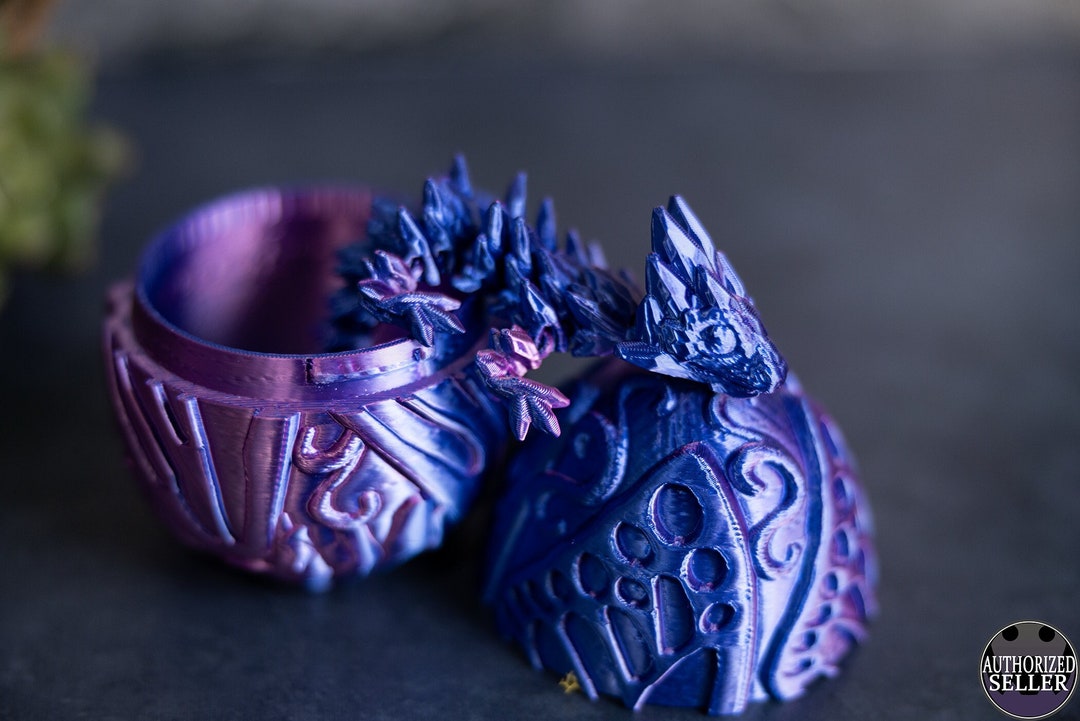 Cinderwing Baby Gemstone Dragon 3D Printed Dragon With Butterfly Egg ...