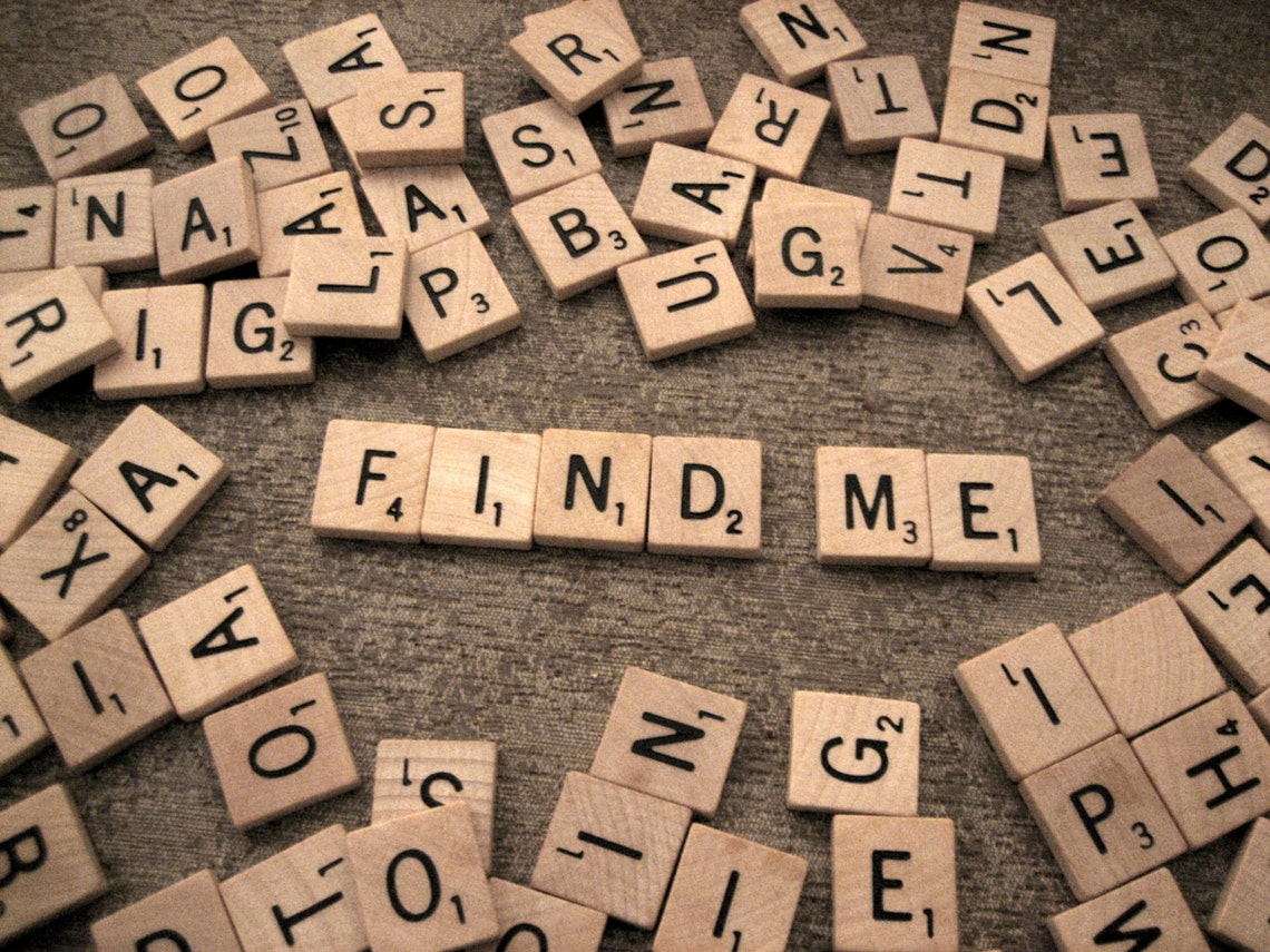 Scrabble Pieces "find Me" Photography Print - Etsy