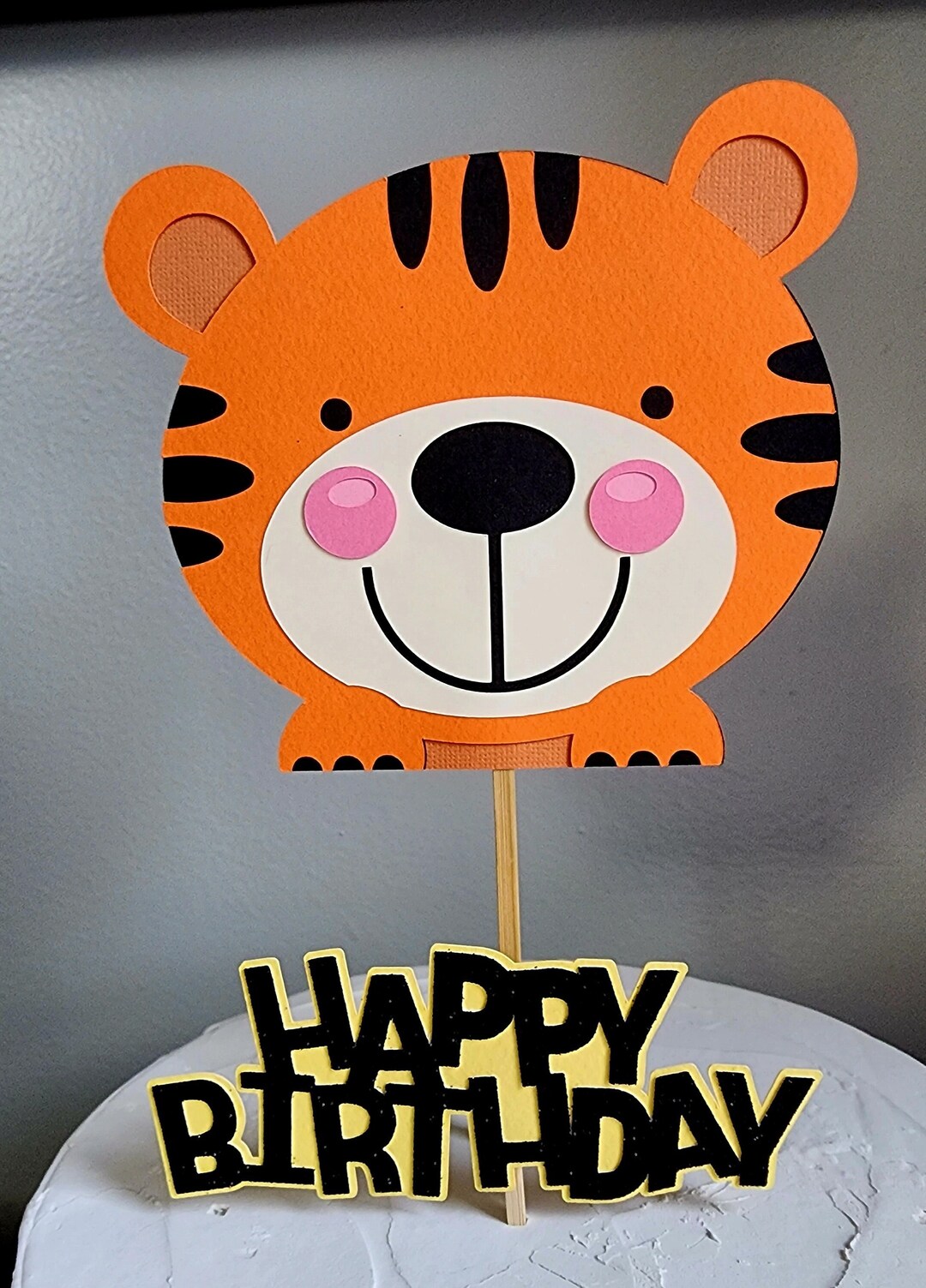 Tiger Cake Topper: Jungle Birthday Party Decoration - Etsy