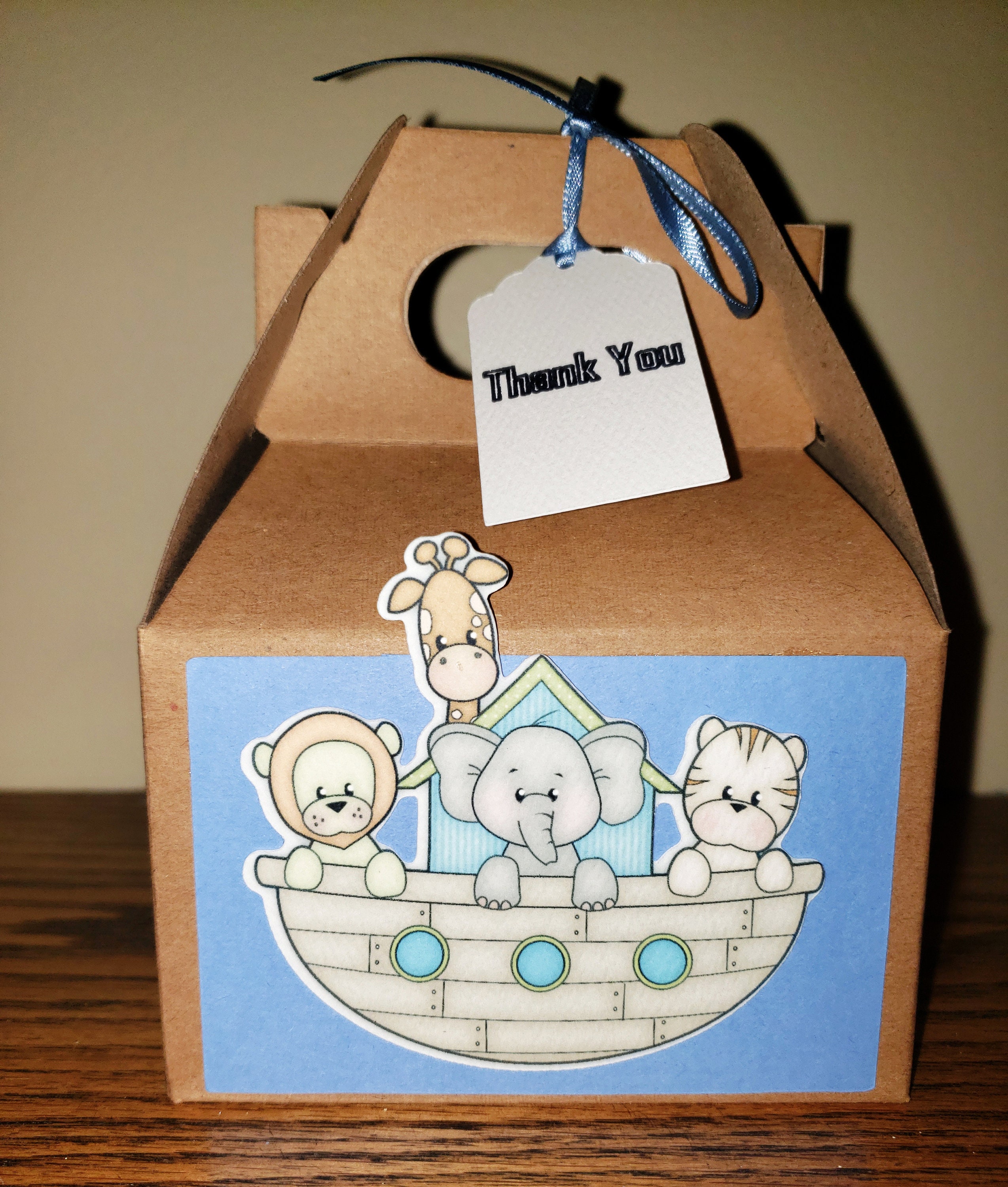 Favor Bags & Containers Noah's Ark Gable Boxes Baby Shower Gable Boxes ...