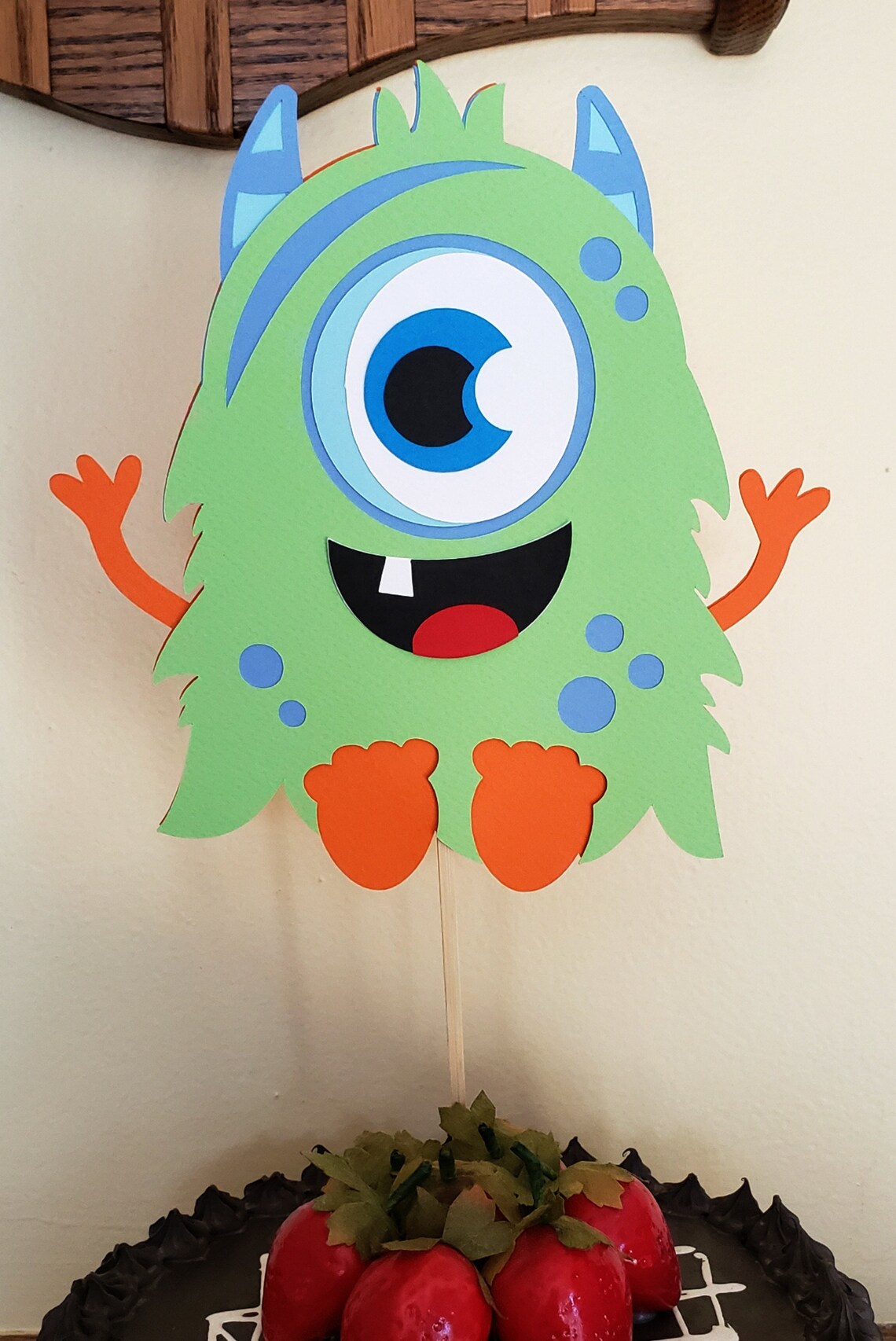 Monster Cake Topper Monster Theme Birthday Decoration | Etsy