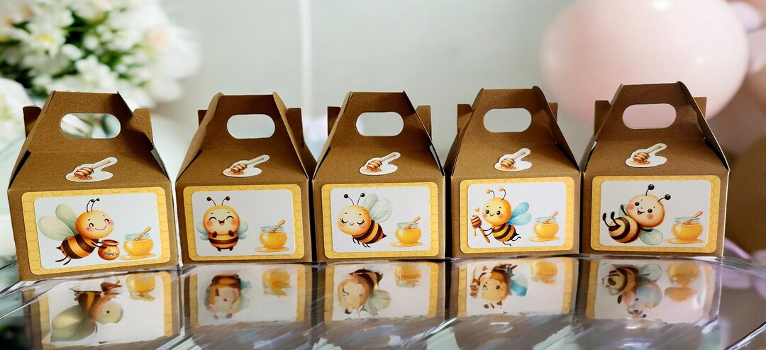 Bee Birthday Gable Box Favors for Kids | Children’s Party Gable Box ...