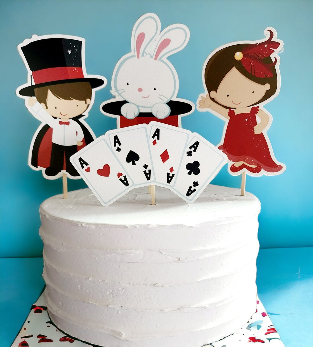 Magic Show Cake Topper Childrens Cake Topper Birthday Cake - Etsy