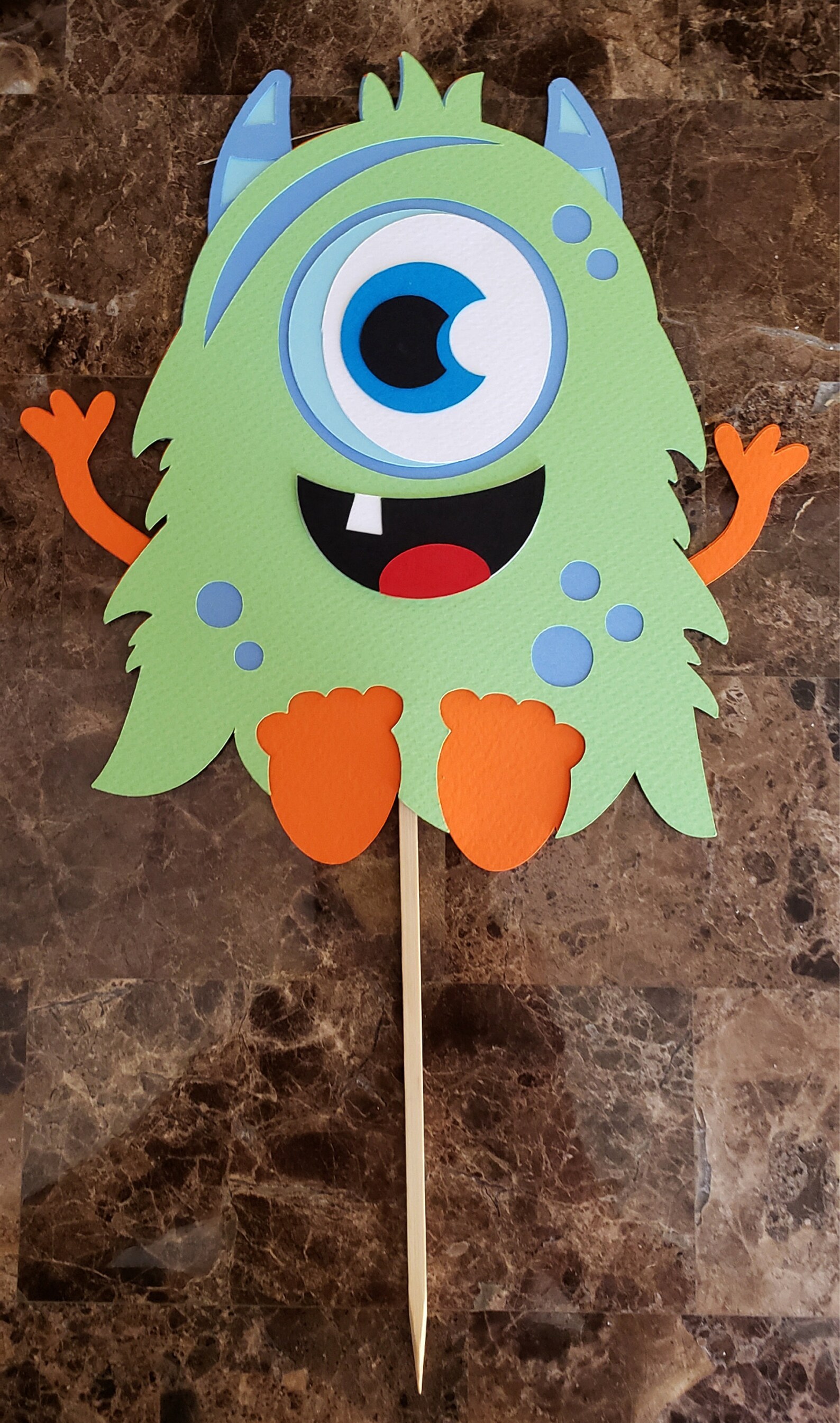 Monster Cake Topper Monster Theme Birthday Decoration - Etsy