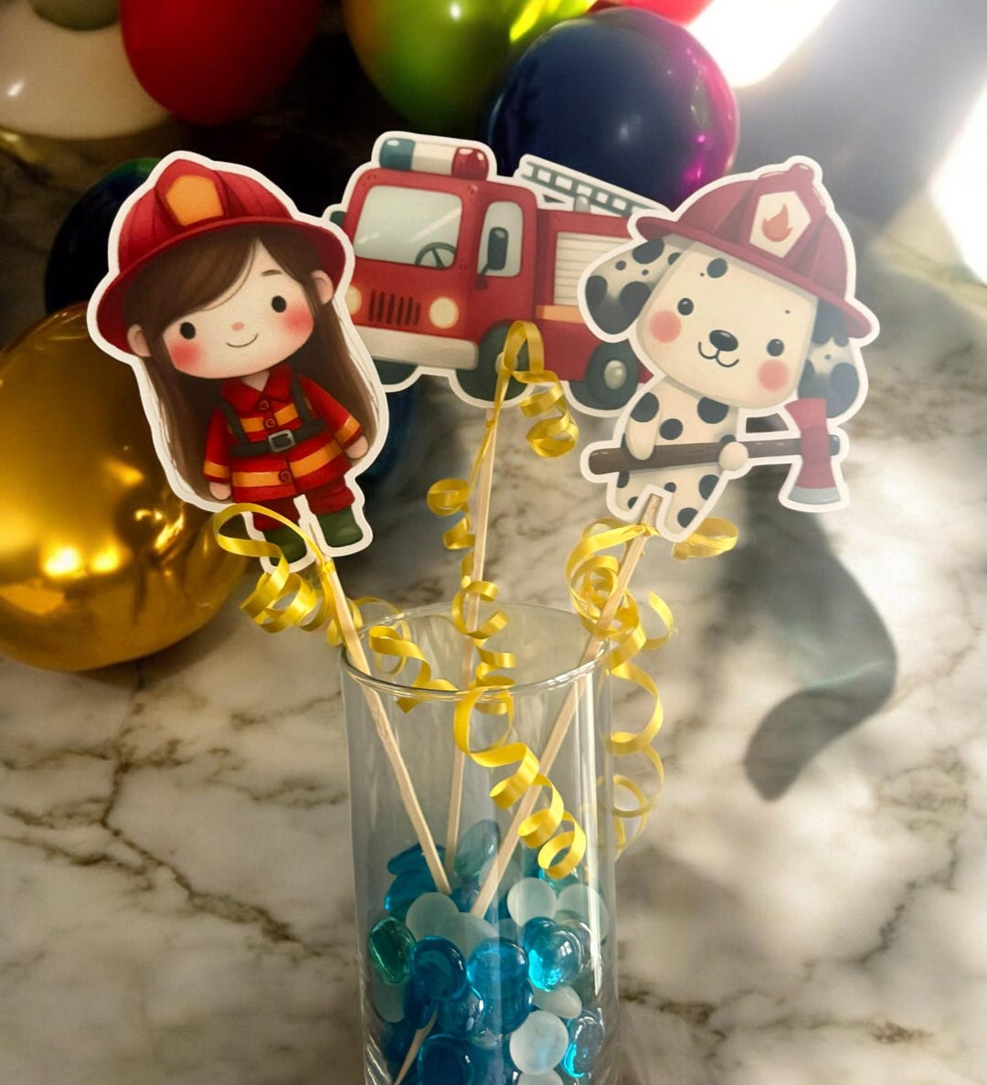 Birthday Centerpiece, Girl Fire Centerpiece, Fire Birthday Centerpiece ...