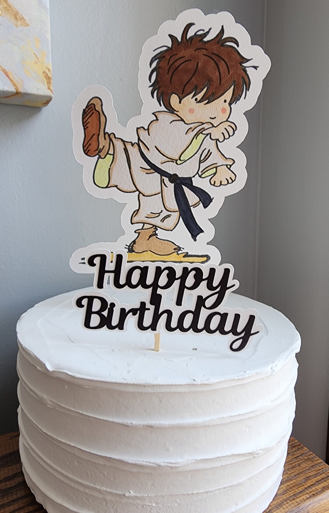 Karate Boy Cake Topper, Boy Birthday Cake Topper, Tae Kwon Do Cake ...