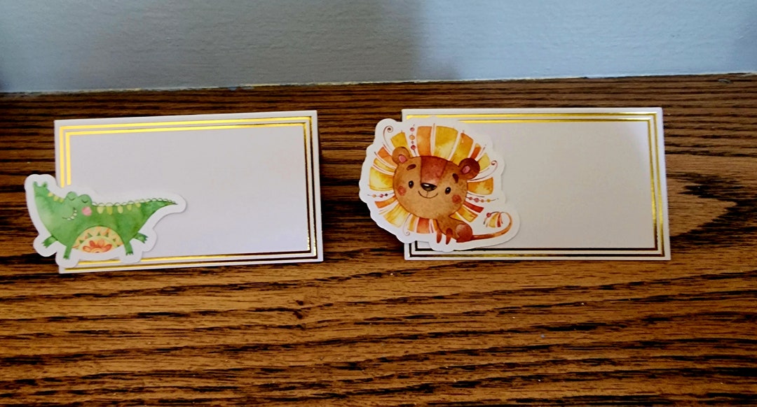 Jungle Birthday Party Food Labels, Lion Place Cards, Set of 10 Food ...