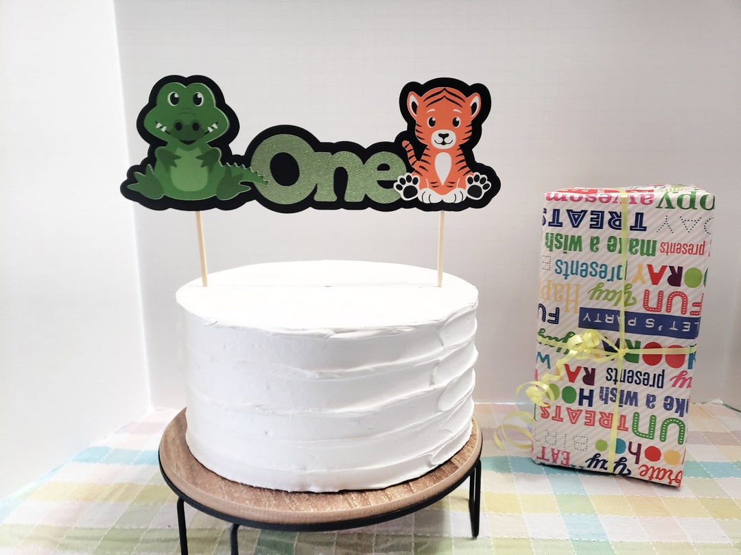 Jungle Cake Topper, Zoo Cake Topper, Birthday Cake Topper, One Cake ...