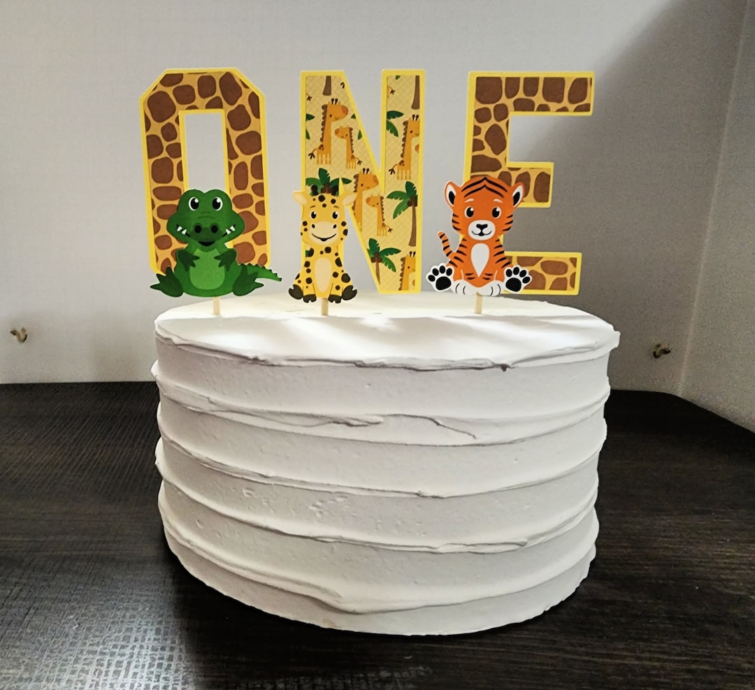 Cake Topper, Jungle Cake Topper, One Jungle Cake Topper - Etsy