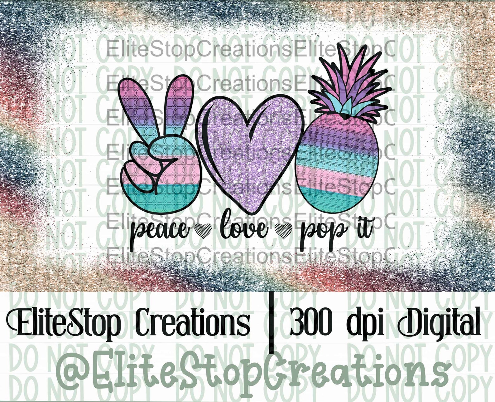 Peace Love Pop It Design 300dpi Digital Download Sublimation - Etsy