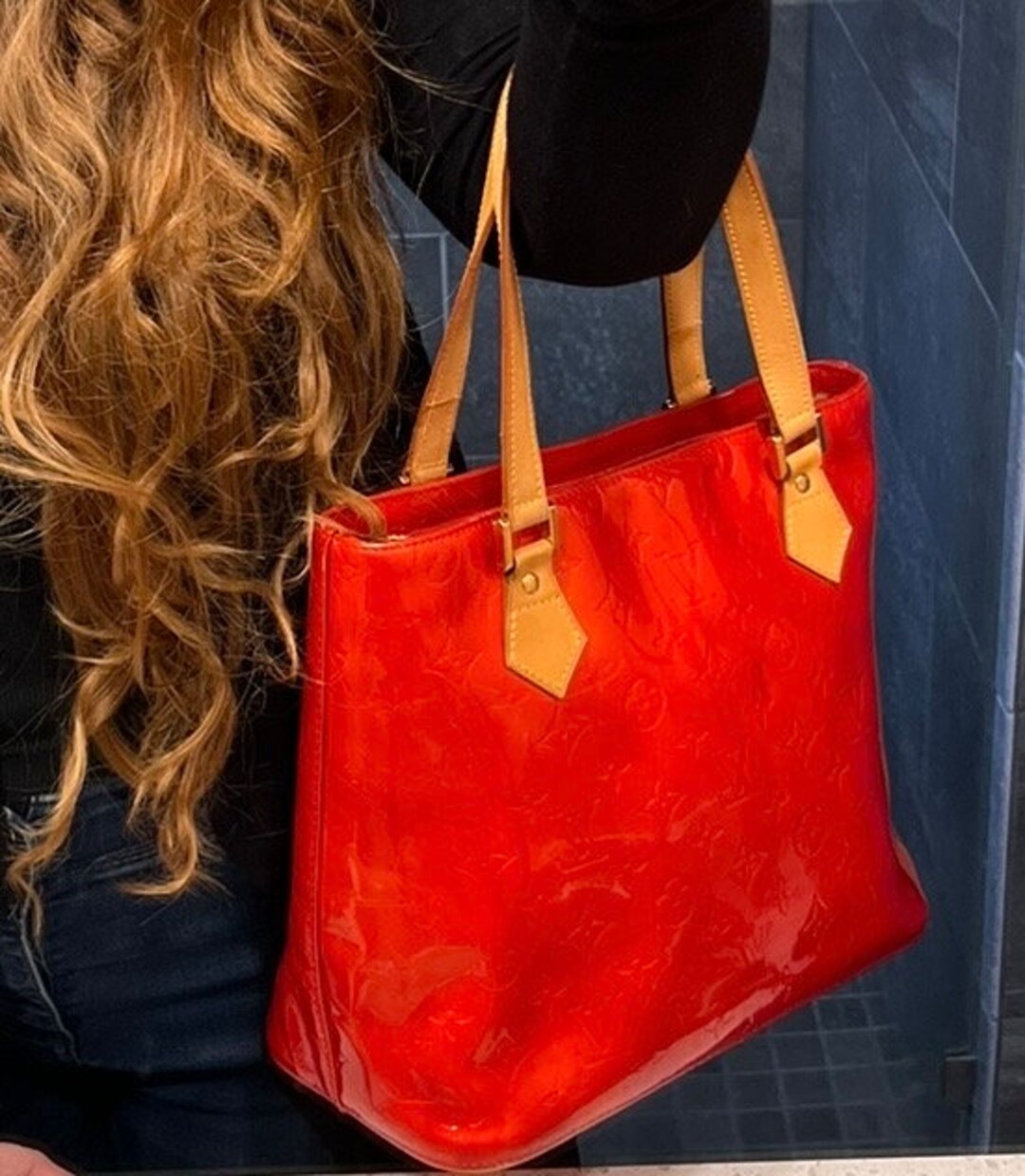 Authentic Louis Vuitton 2000 Red Tote Designer Purse - Etsy