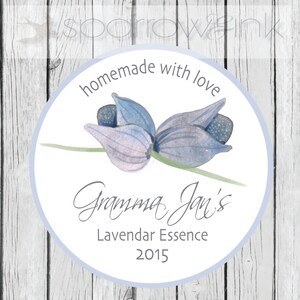 Personalized Vintage Mason Jar Stickers Watercolor Flowers Name and ...